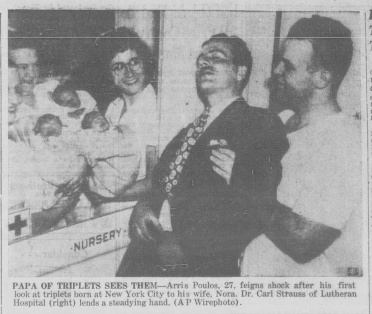 The Poulos Triplets 1946 | Baby History – The Baby Historian
